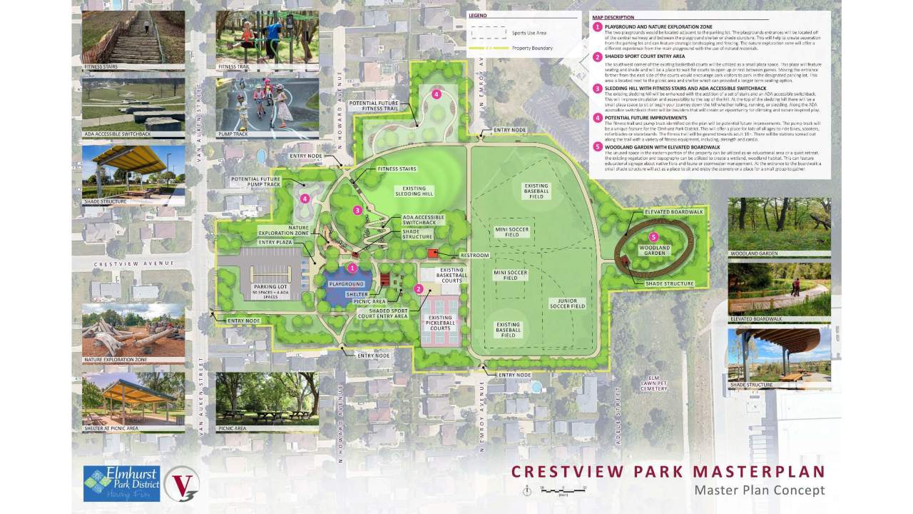 Crestview Park Master Plan Approved by Park Board | Elmhurst Park District